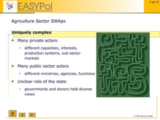 Sector Wide Approaches in Agriculture and Rural Development (SWAps) | PPT