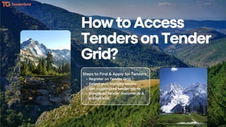 Various Sector Wise Tenders - Tender Grid | PPTX