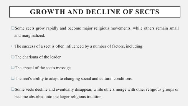 Sects.pptx | Christianity | Religion & Spirituality