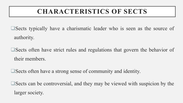 Sects.pptx | Christianity | Religion & Spirituality