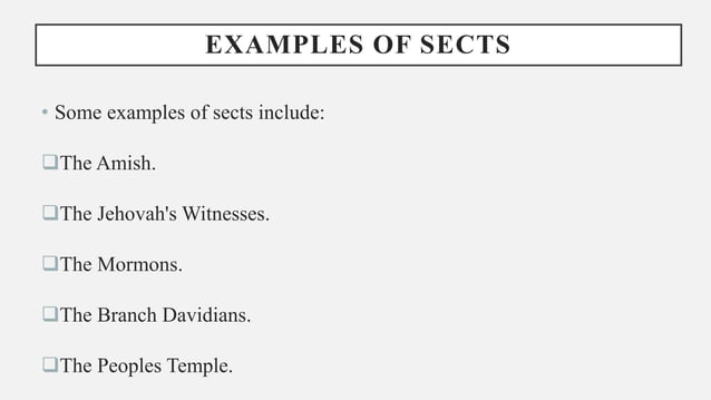 Sects.pptx | Christianity | Religion & Spirituality