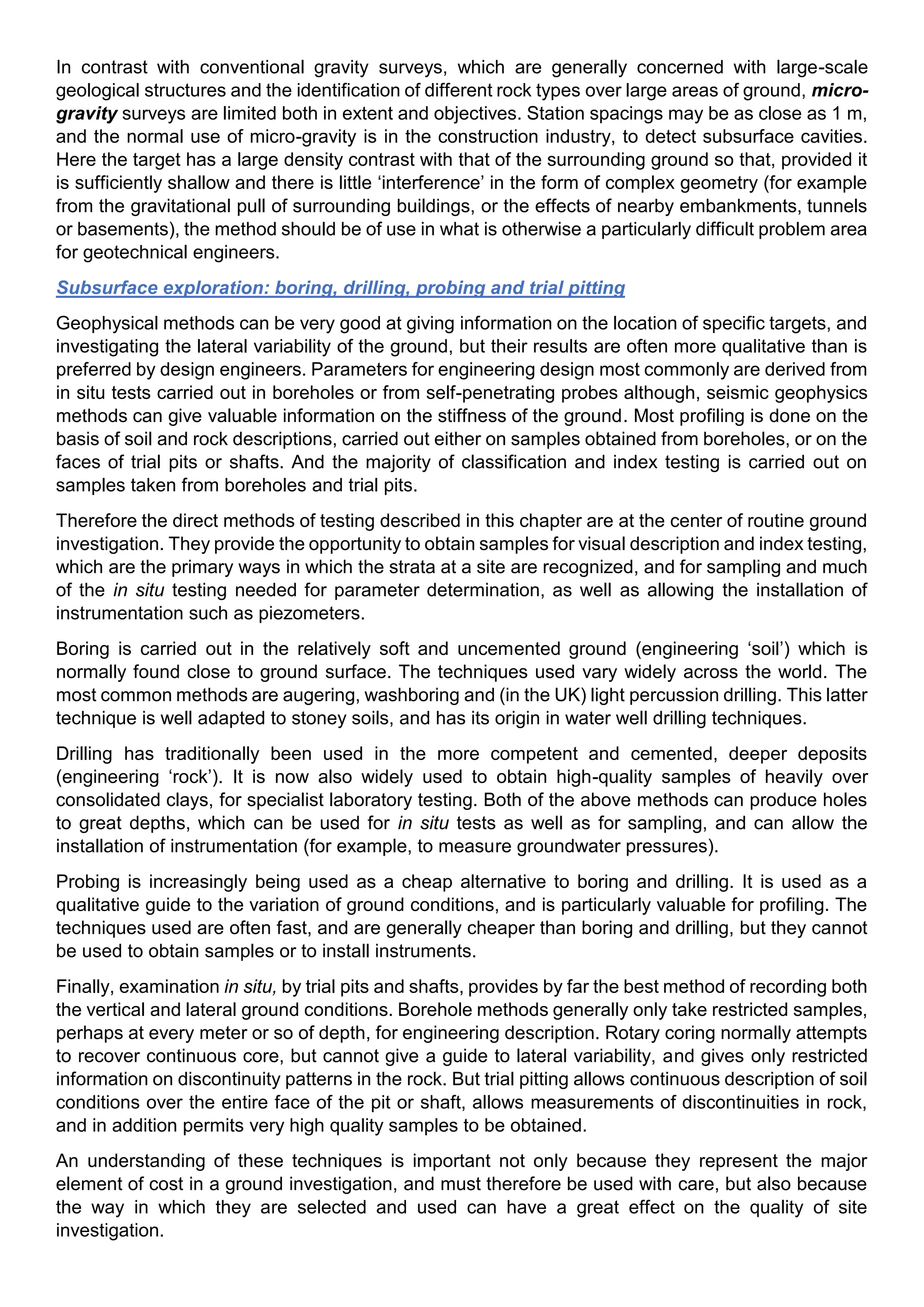 Geotechnical site investigation | PDF