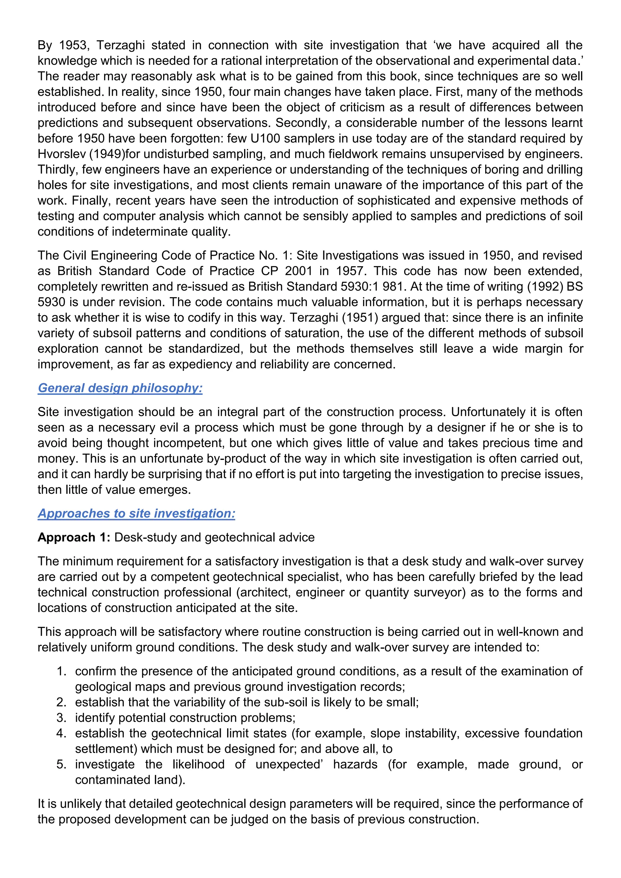 Geotechnical site investigation | PDF