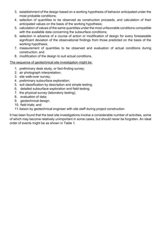 Geotechnical site investigation | PDF