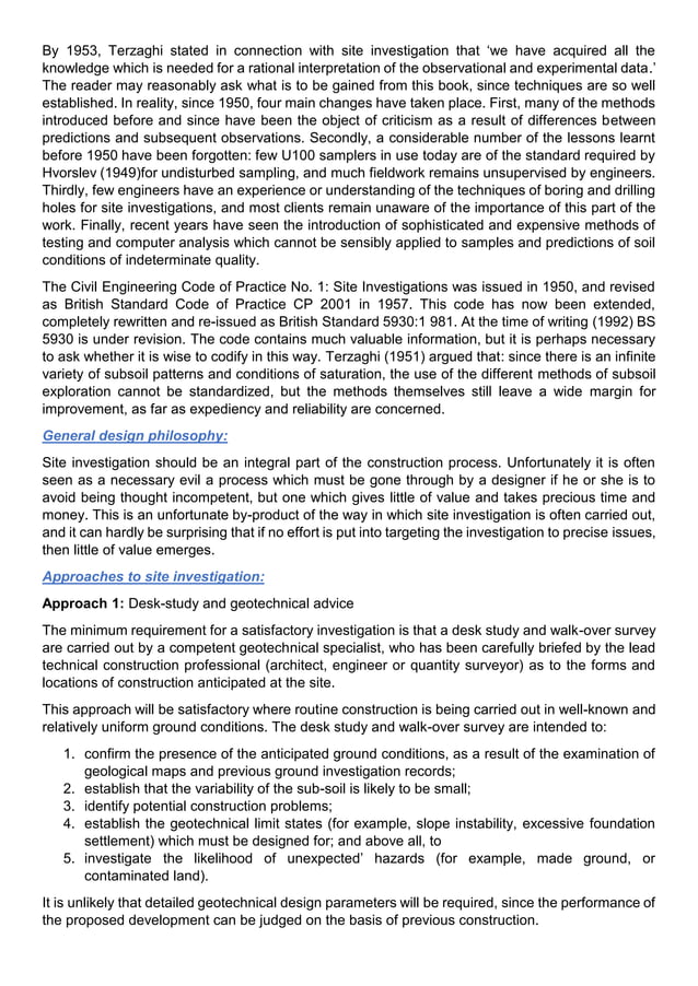 Geotechnical site investigation | PDF | Civil Engineering Industry | Industries