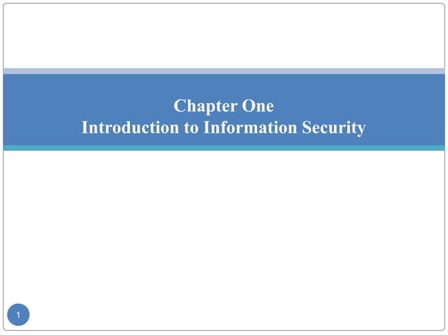 Computer Security Chapter 1 | PPTX