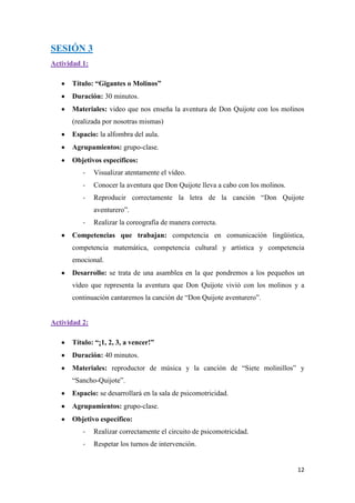 Secuencia. las aventuras de don quijote | DOCX