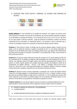 Secuencia 1º año problemas con dinero y valor posicional (1) | PDF