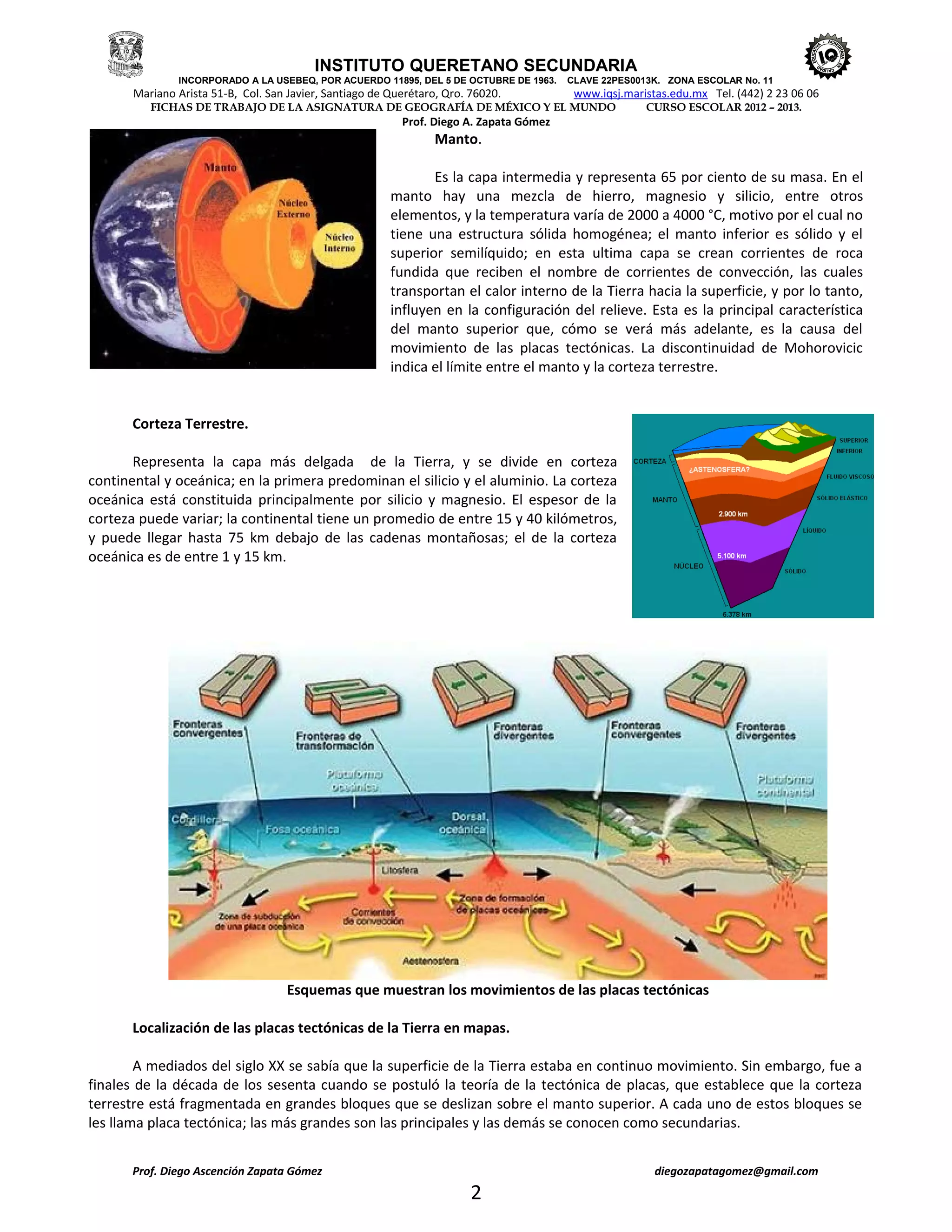 Secuencia 7 geografia- placas tectónicas | DOC