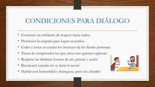 El diálogo para comprender y convivir | PPTX
