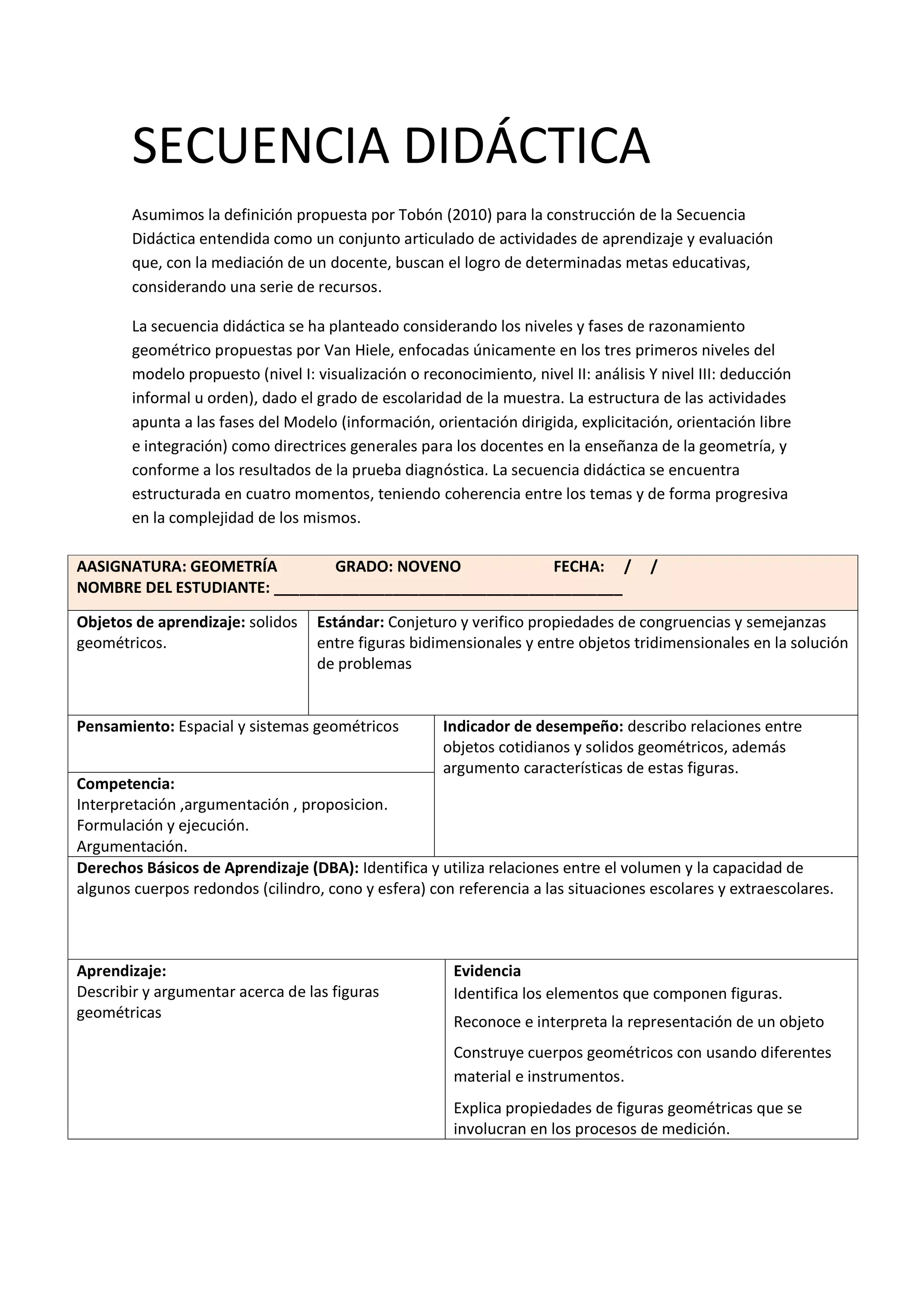 Secuencia Didáctica Pdf