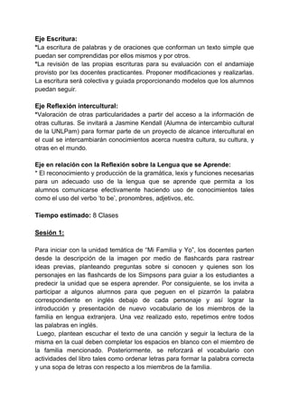 Secuencia didáctica mi familia y yo | PDF