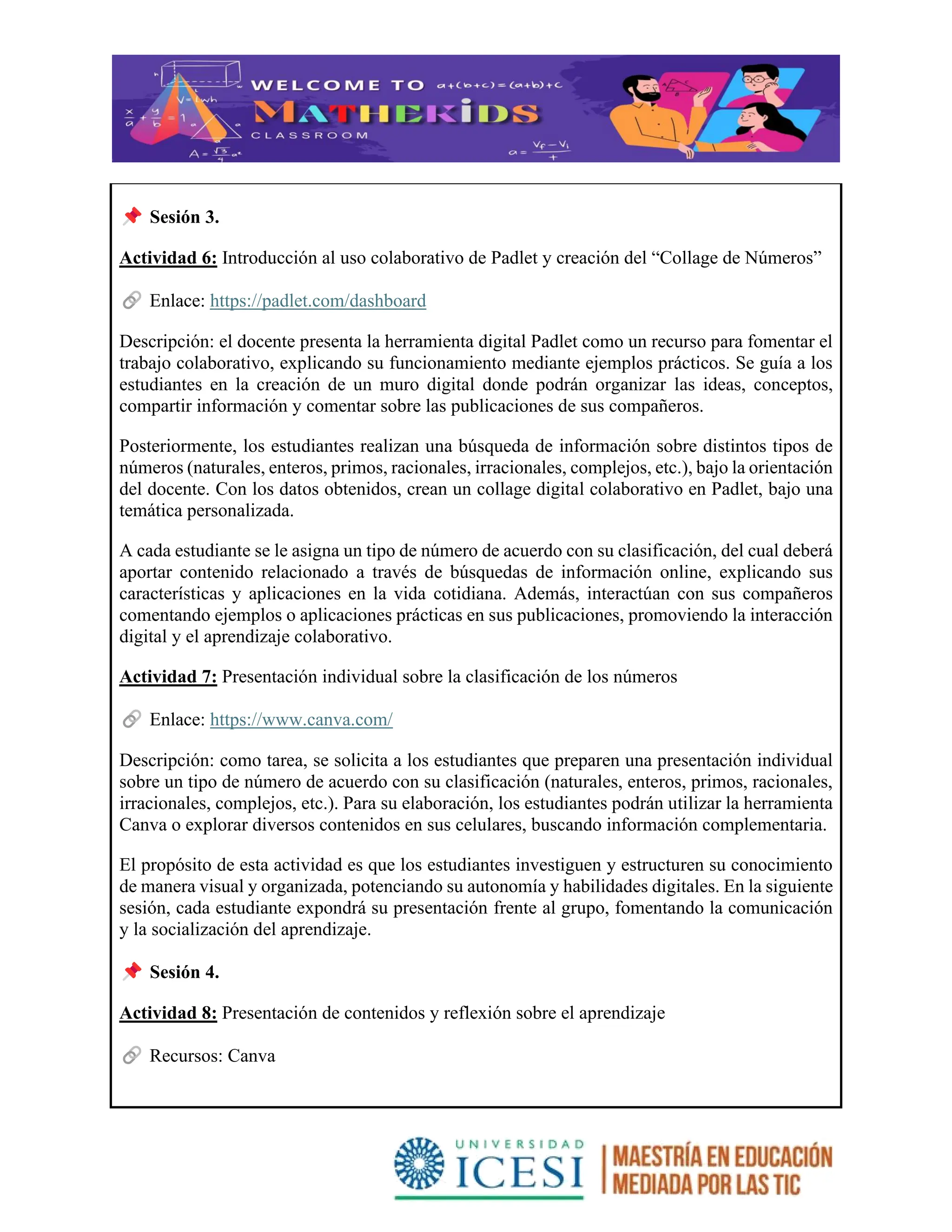 🚀 Secuencia didáctica Integración TIC en las matemáticas de cuarto ...