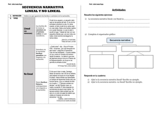 Secuencia narrativa lineal y no lineal | PDF