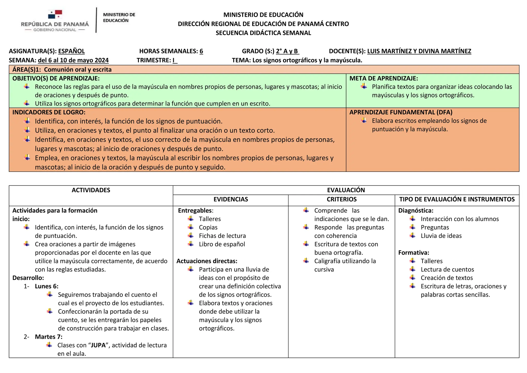 Secuencia semanal de español del 6-10 de mayo 2024.docx