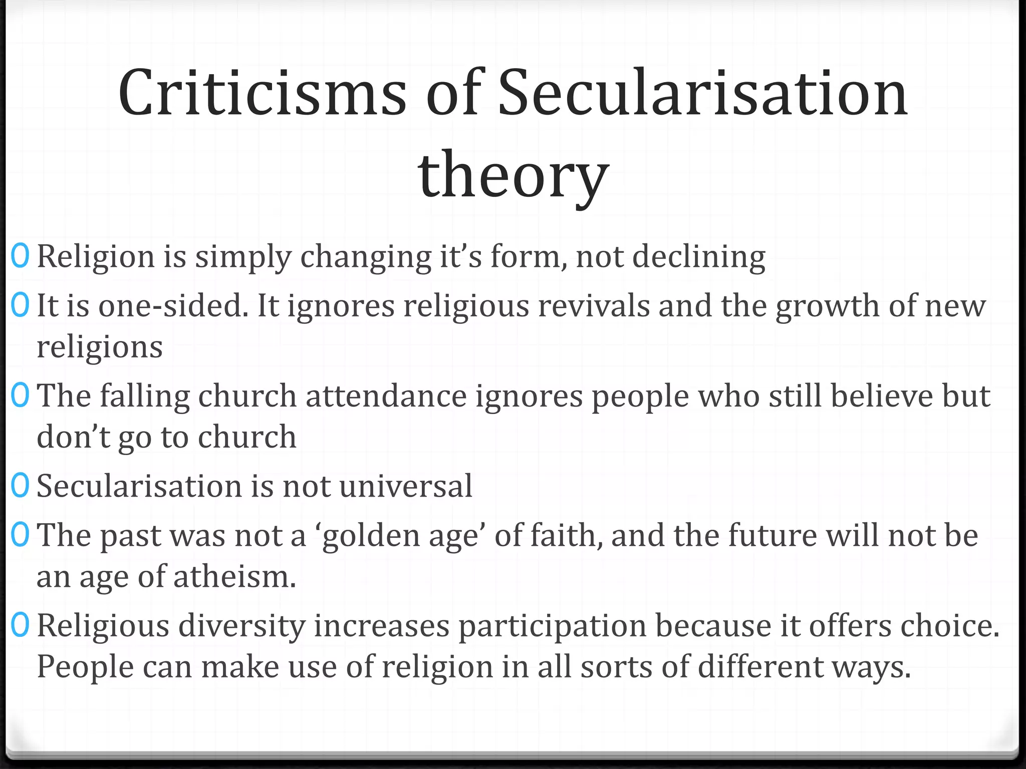 Secularisation in America | PPTX
