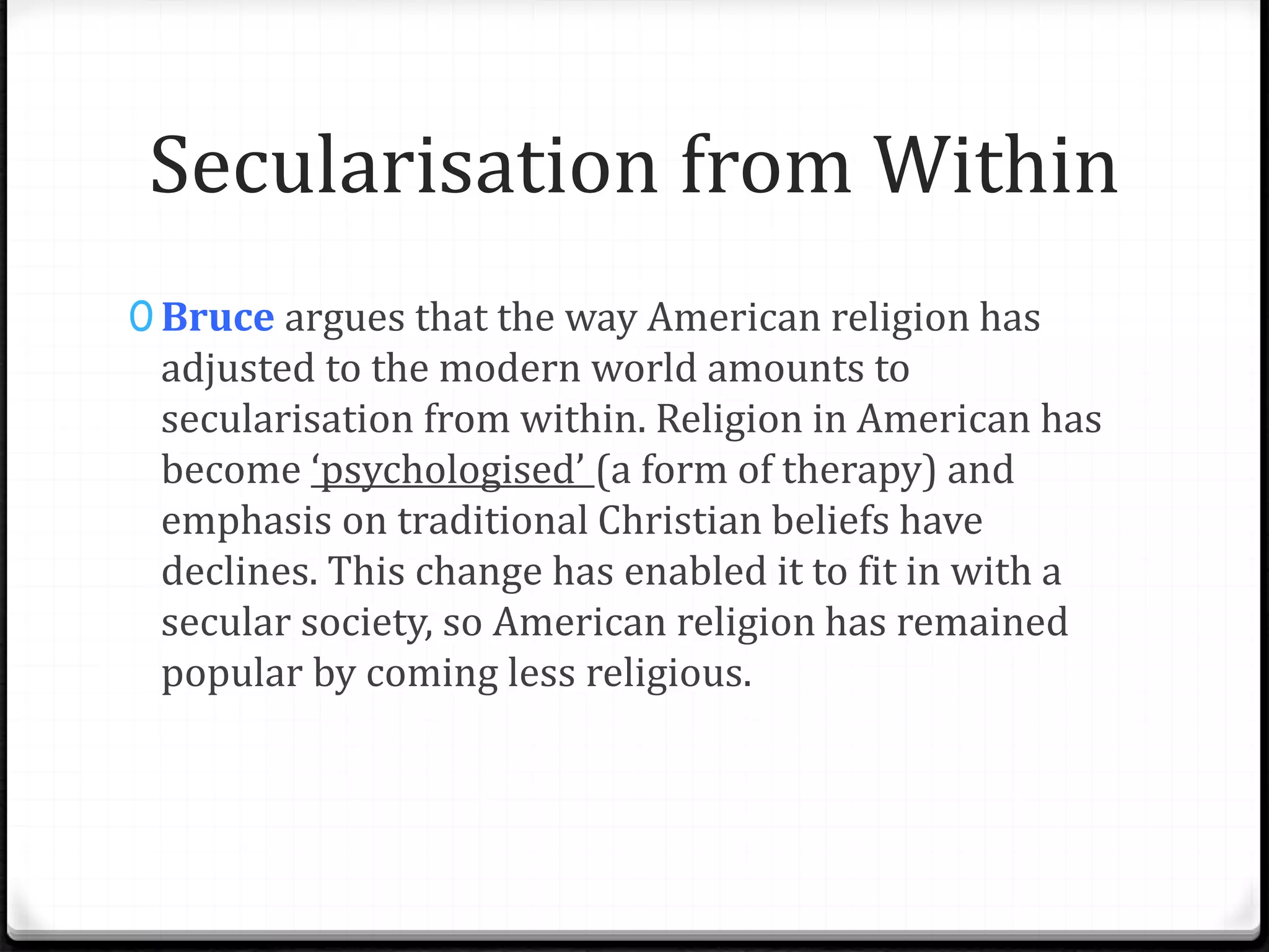 Secularisation in America | PPTX