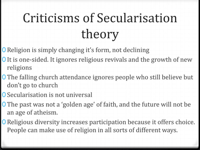 Secularisation in America | PPT
