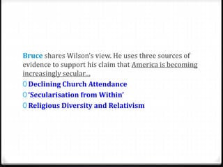 Secularisation in America | PPTX