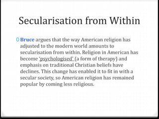 Secularisation in America | PPTX