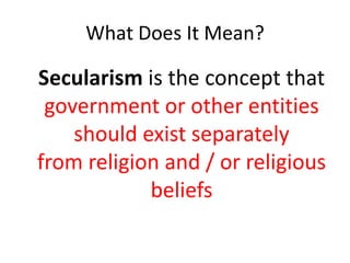 Secularism | PPTX