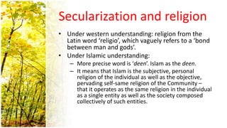 Secular, Secularization and Islam | PPTX