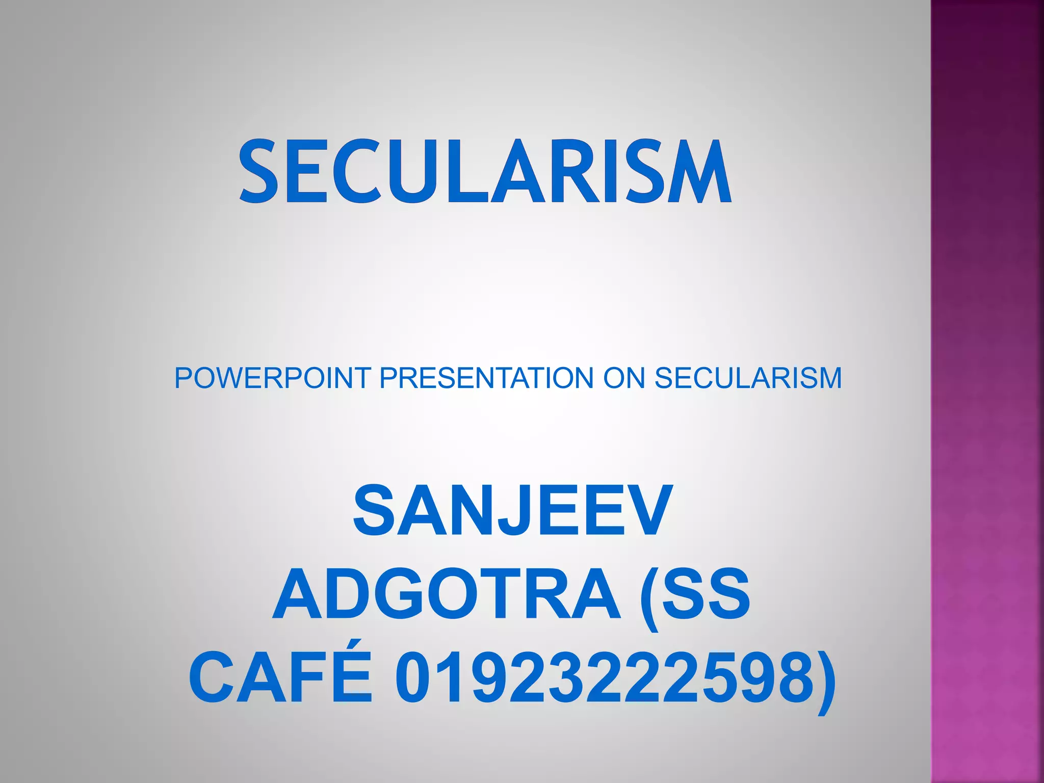 Secularism | PPTX