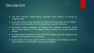 Secularism | PPTX | Sikhism | Religion & Spirituality