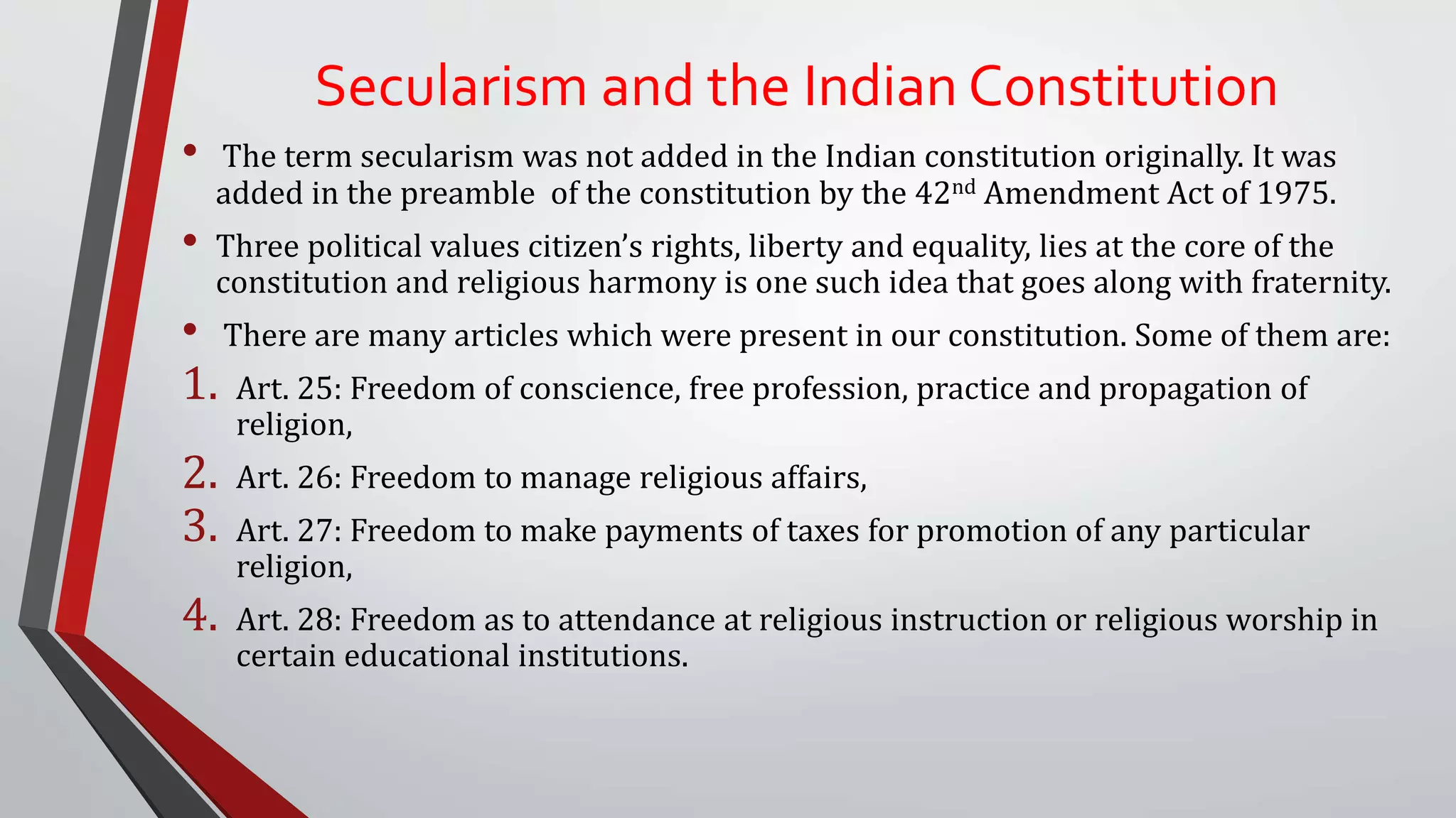 Secularism: "What does it really mean"? | PPTX