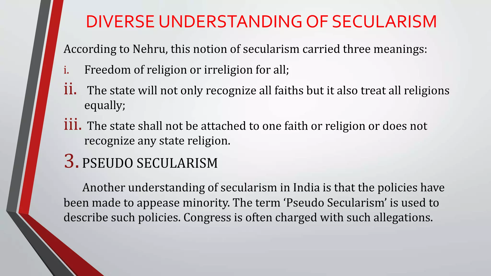 Secularism: "What does it really mean"? | PPTX