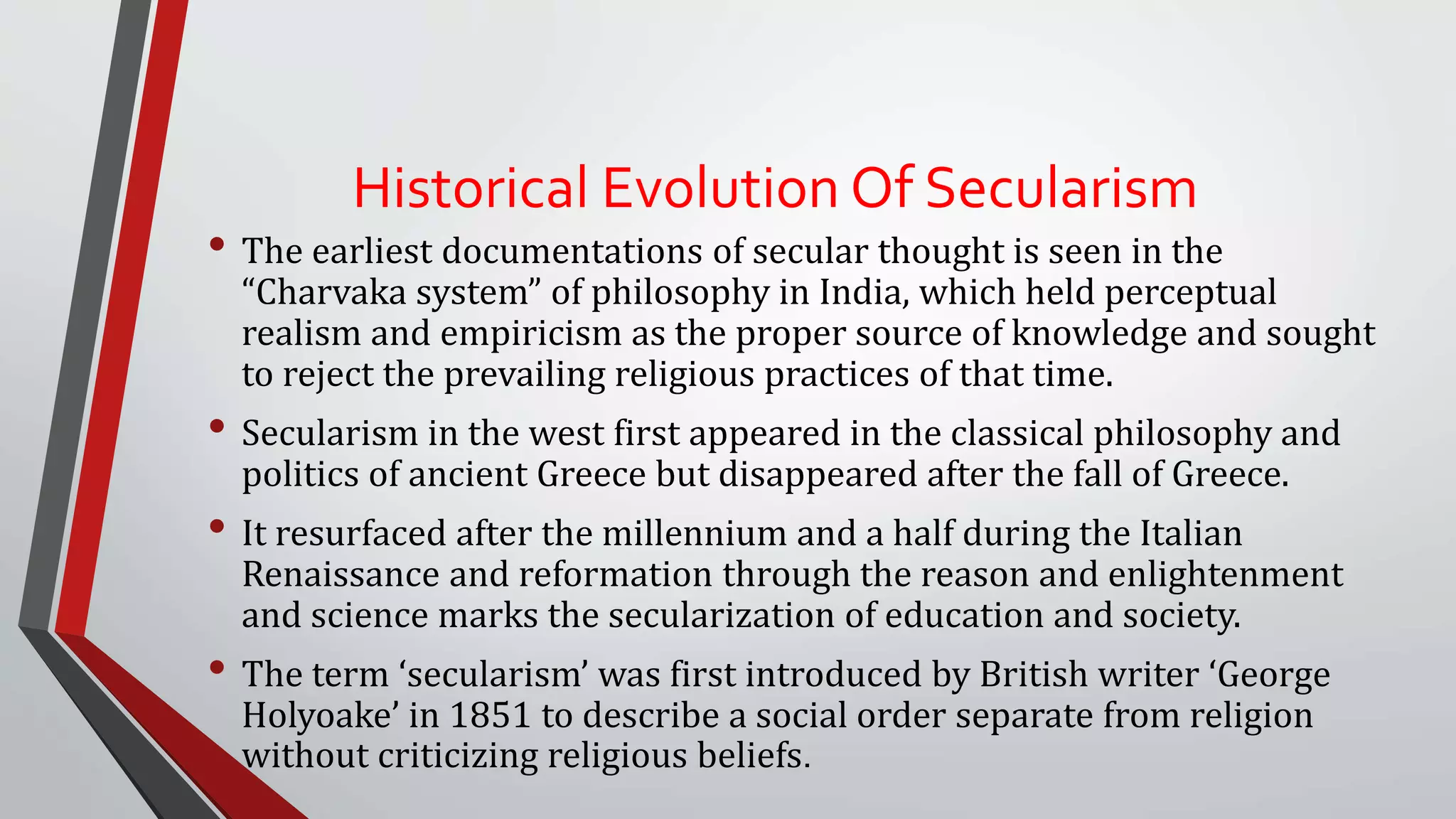 Secularism: "What does it really mean"? | PPTX