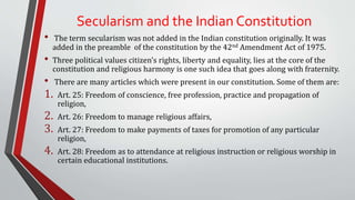 Secularism: "What does it really mean"? | PPTX