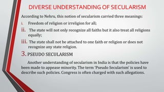 Secularism: "What does it really mean"? | PPTX