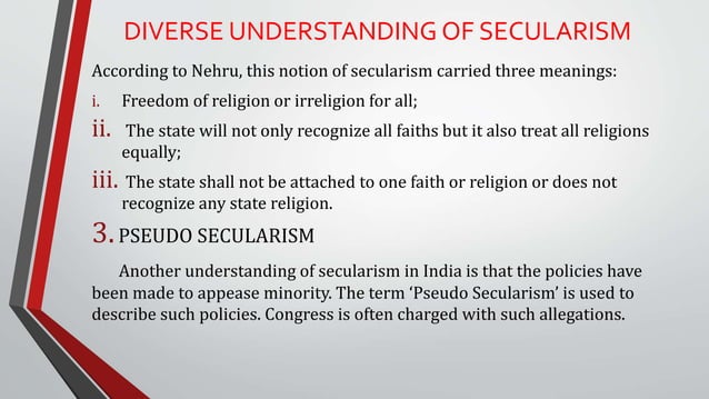 Secularism: "What does it really mean"? | PPT