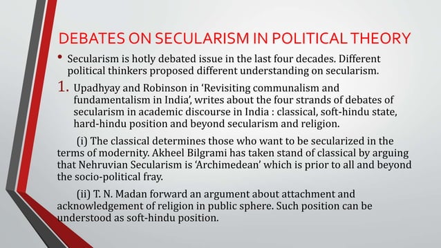 Secularism: "What does it really mean"? | PPT