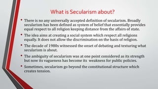 Secularism: "What does it really mean"? | PPTX