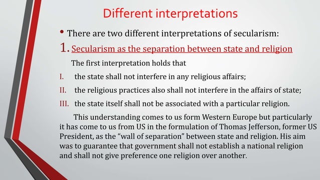 Secularism: "What does it really mean"? | PPT