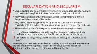 Secularism: "What does it really mean"? | PPTX