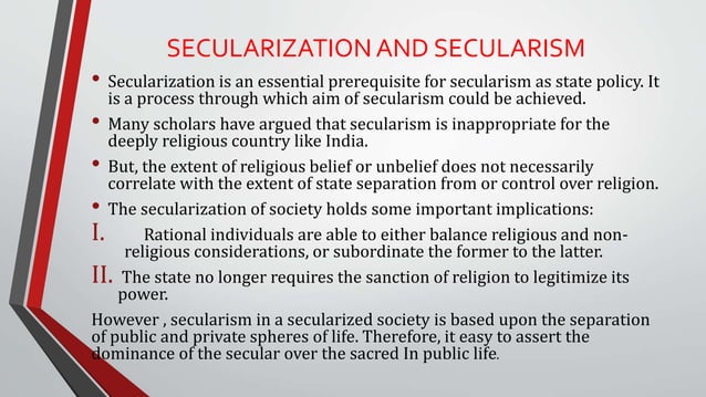 Secularism: "What does it really mean"? | PPT