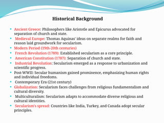 Secularism, Philosophy Secularism and Educational concept | PPT