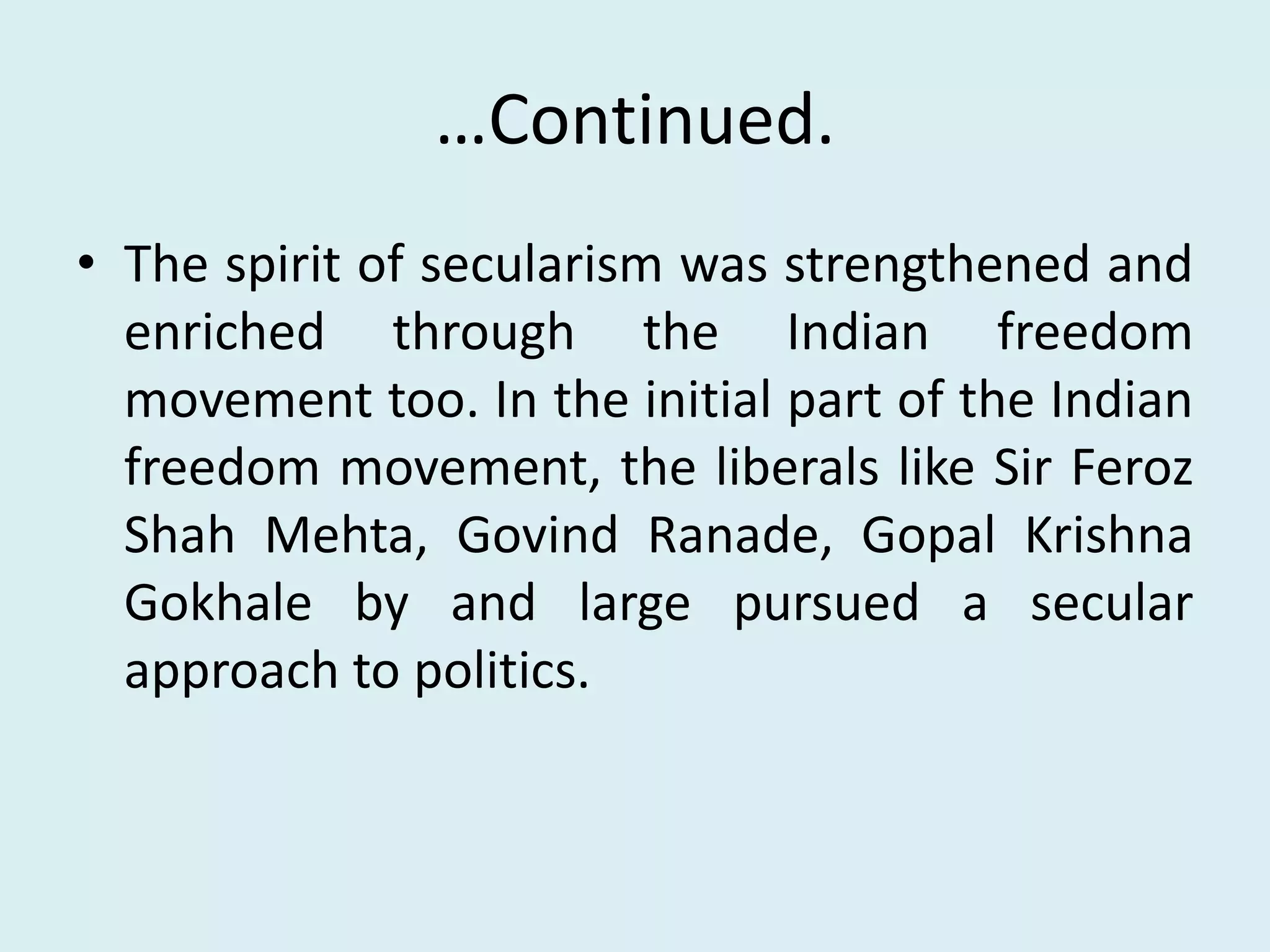 Secularism and its relevance to education | PPTX