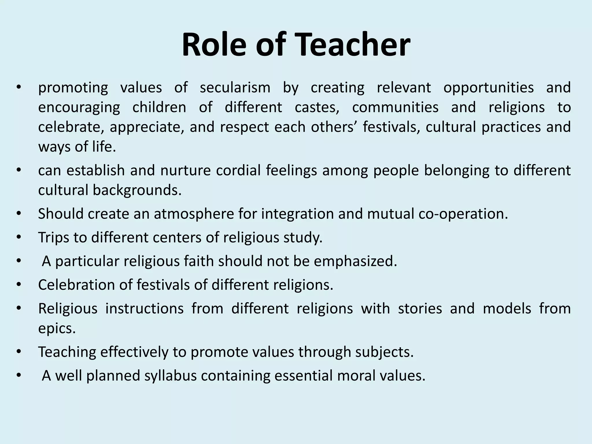 Secularism and its relevance to education | PPTX