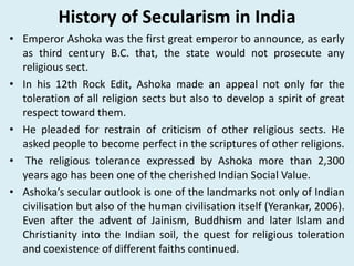 Secularism and its relevance to education | PPTX