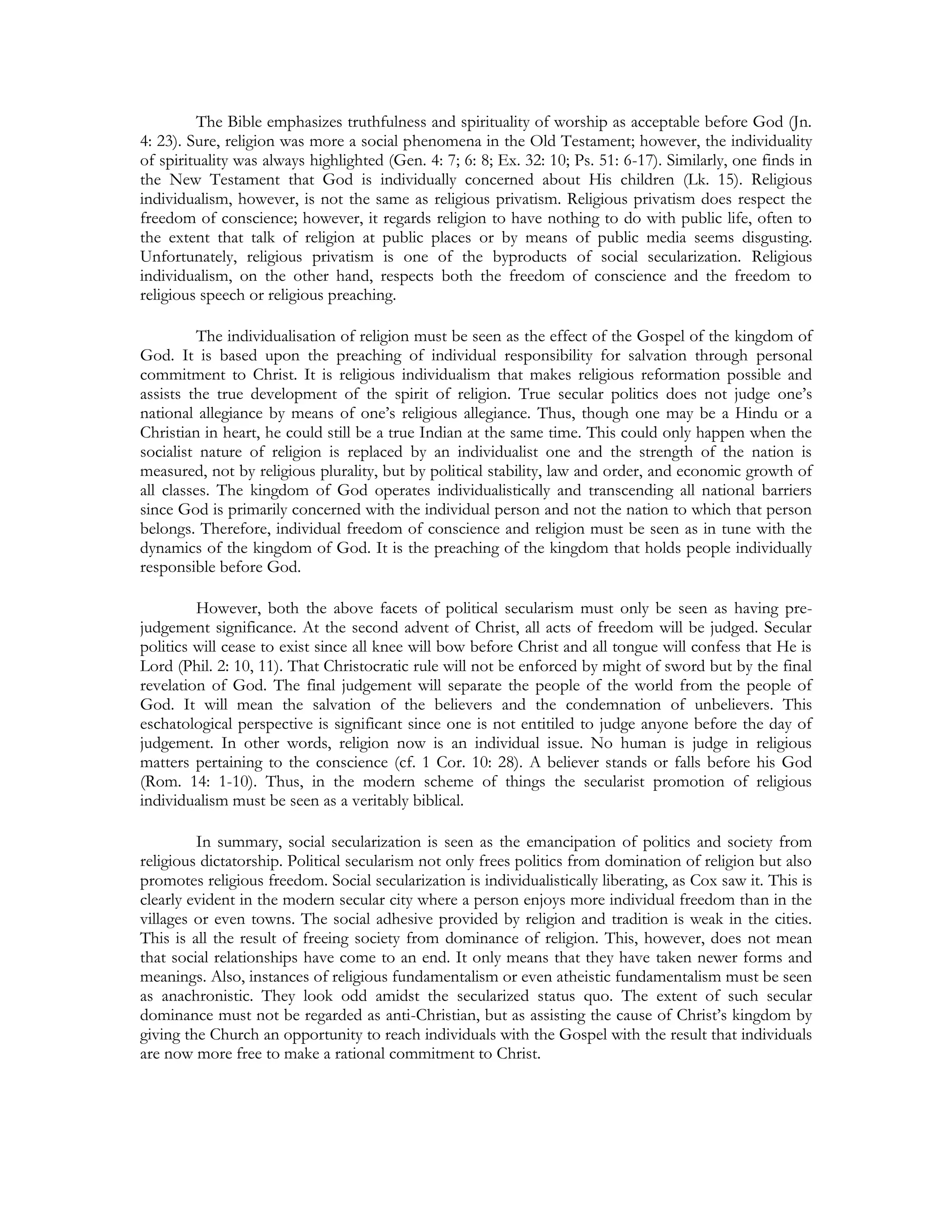 Secularism and the kingdom of Christ | PDF