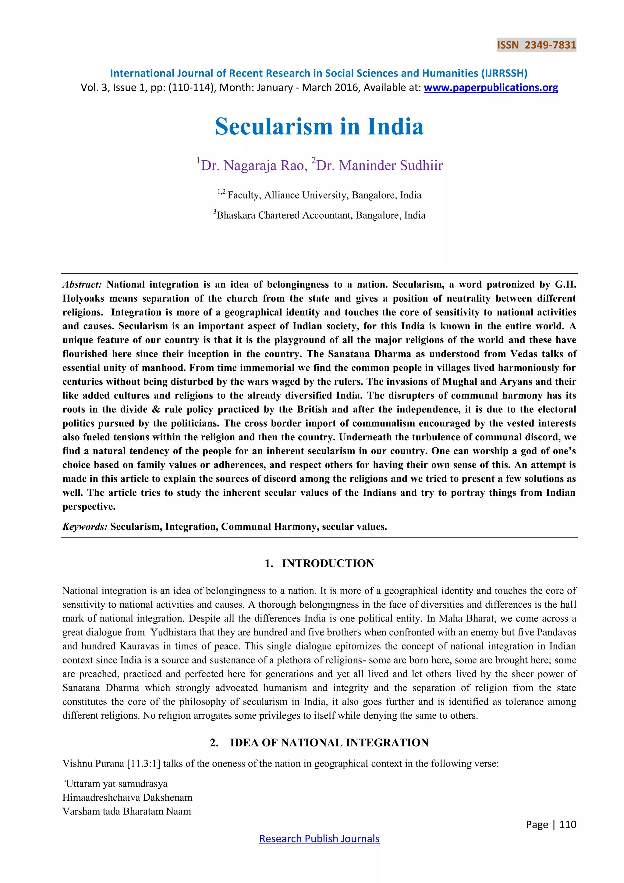 Secularism in India | PDF | Hinduism | Religion & Spirituality