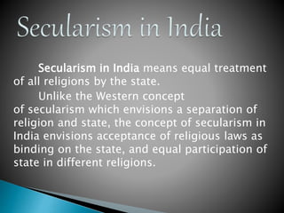 Secularism of india | PPTX