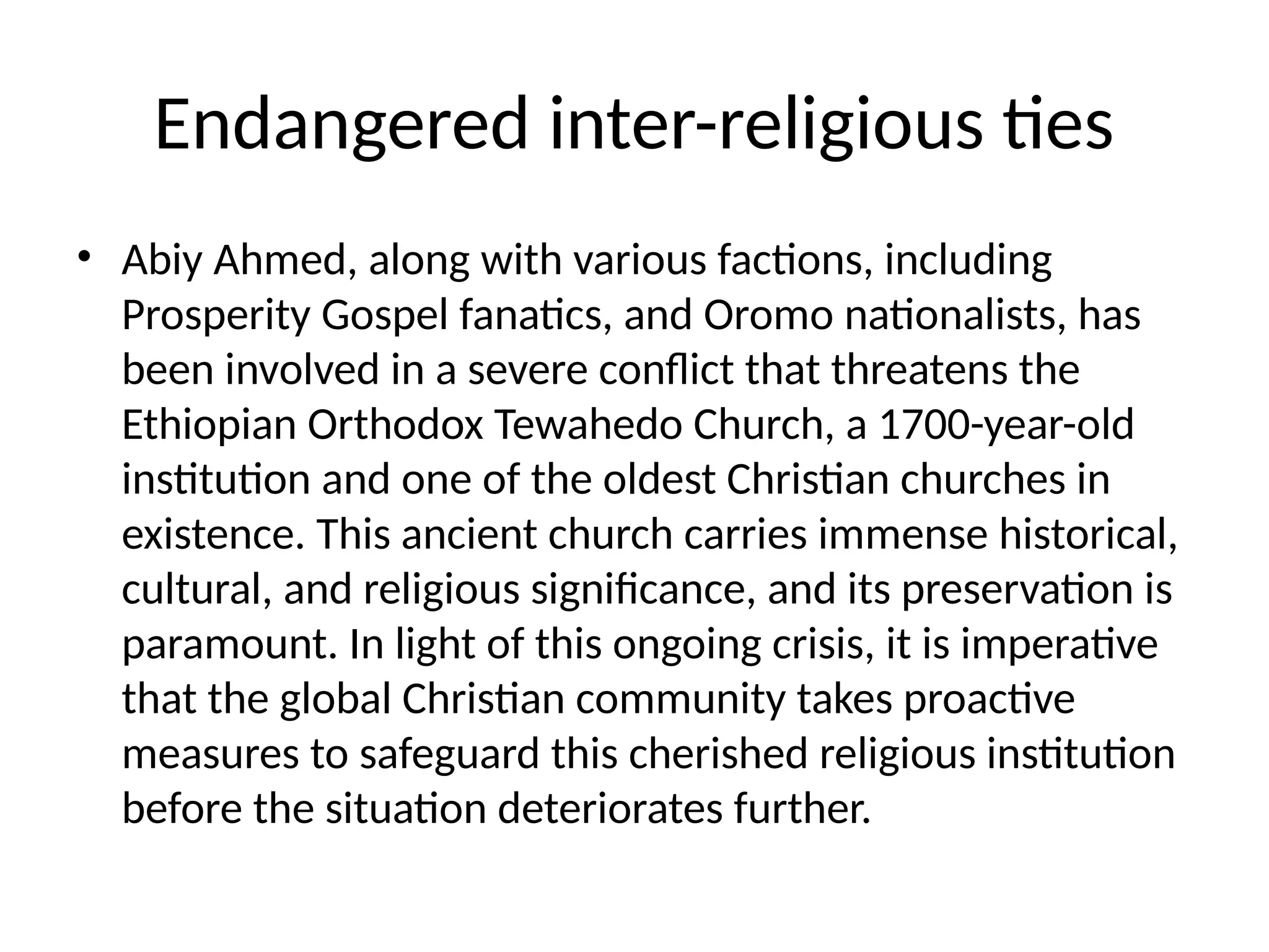 Secularism Threatened Emerging New Religious Movements in Ethiopia and ...