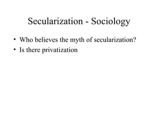 Secularization sociology | PPT