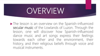 Secular music with spanish influence | PPTX
