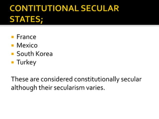 Secular state | PPTX | Atheism | Religion & Spirituality